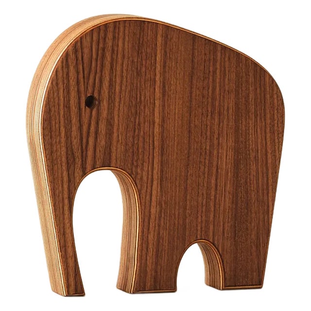 Modern Wood Elephant Sculpture - Medium | Chairish