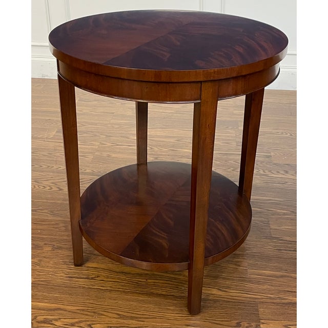 Pair of Matching Round Mahogany Hepplewhite Style End Tables - Showroom ...
