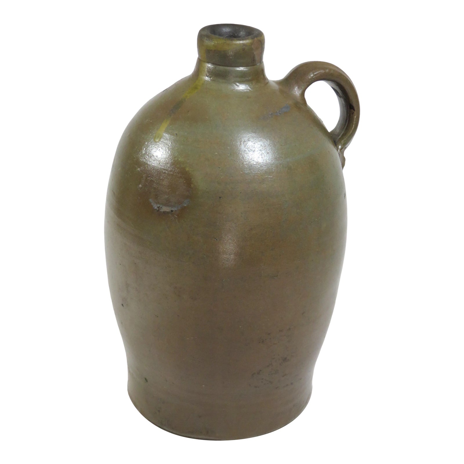 Small Size Antique Southern American Redware Spirits Jug | Chairish