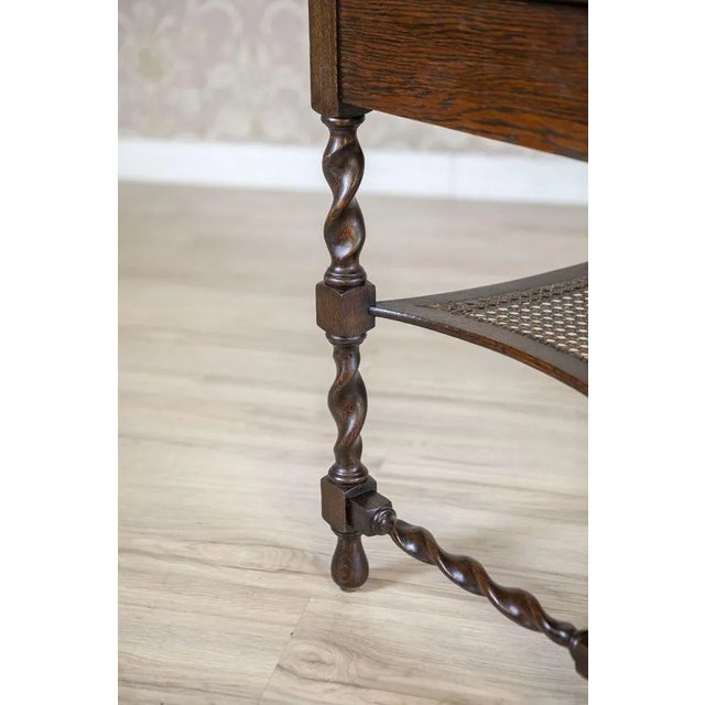 Oak Side Table From the 1930s in Dark Brown | Chairish