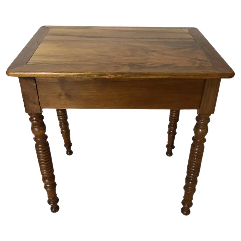 Antique Louis Walnut Desk with Drawer | Chairish