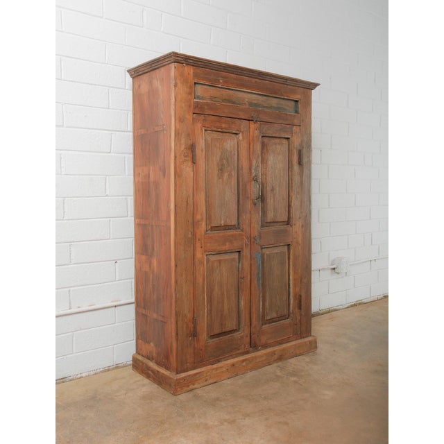 Late 20th Century Wooden Storage Cabinet With Paneled Doors and ...