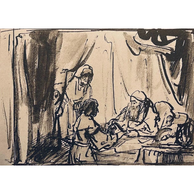 Rembrandt Van Rijn, Isaac Blessing Jacob, Drawings for the Bible, 1947 ...