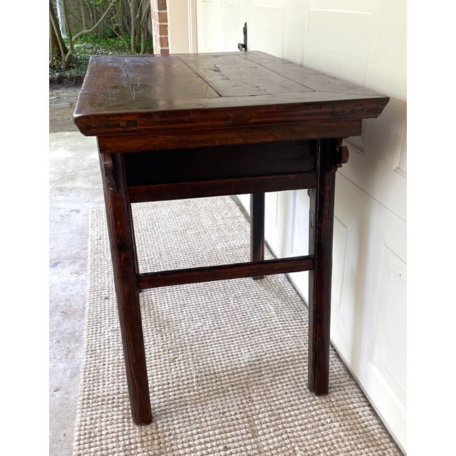 Mid 18th Century Primitive Chinese Elm Scholar’s or Altar Table | Chairish