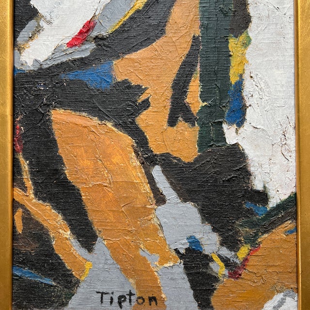 Original Midcentury Modern Painting by Artist Tipton | Chairish