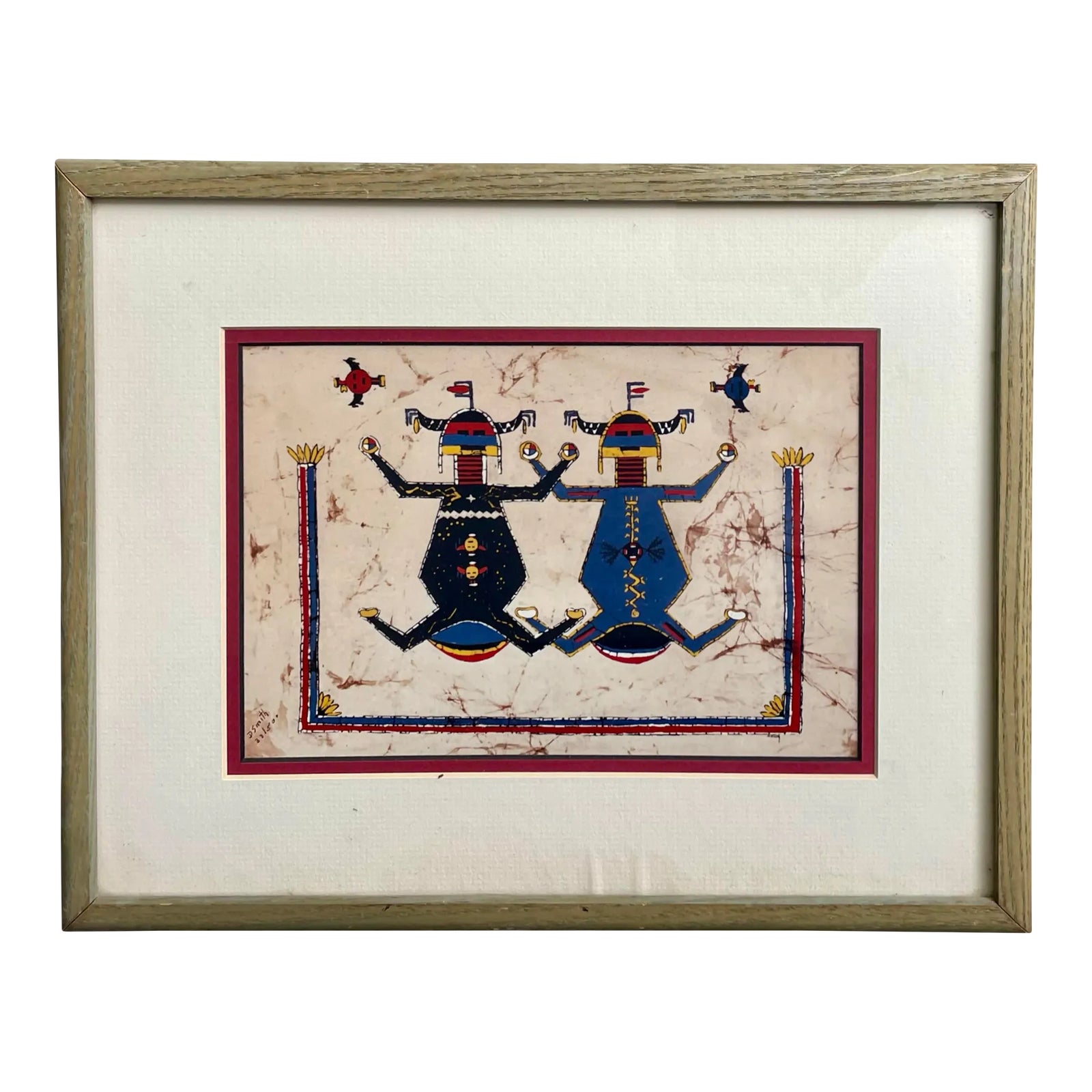 D. Smith Batik Print, Signed & Framed Limited Edition Native Art Late ...