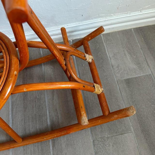 Mid 20th Century Vintage Rattan Rocking Horse | Chairish