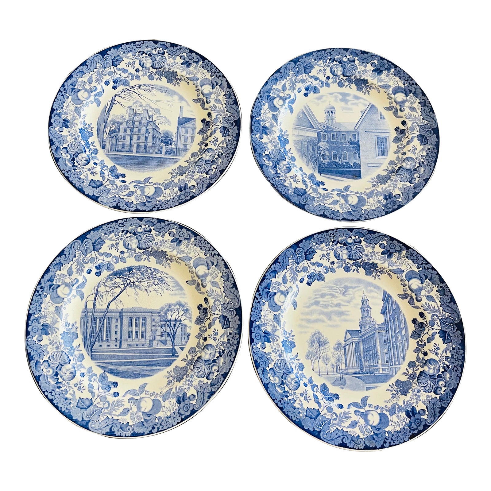 1940s 4s Wedgwood Harvard University Plates | Chairish