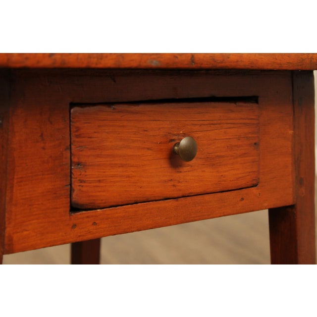 Antique Federal Softwood Single Drawer Splayed Leg Work Table ...