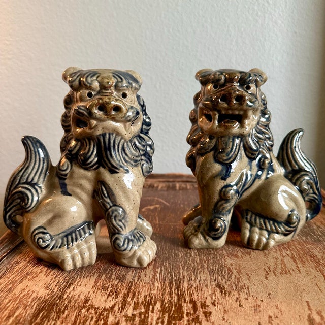 Mid 20th Century Okinawa Shisa Guardian Ceramic Dogs, Japan - a Pair ...