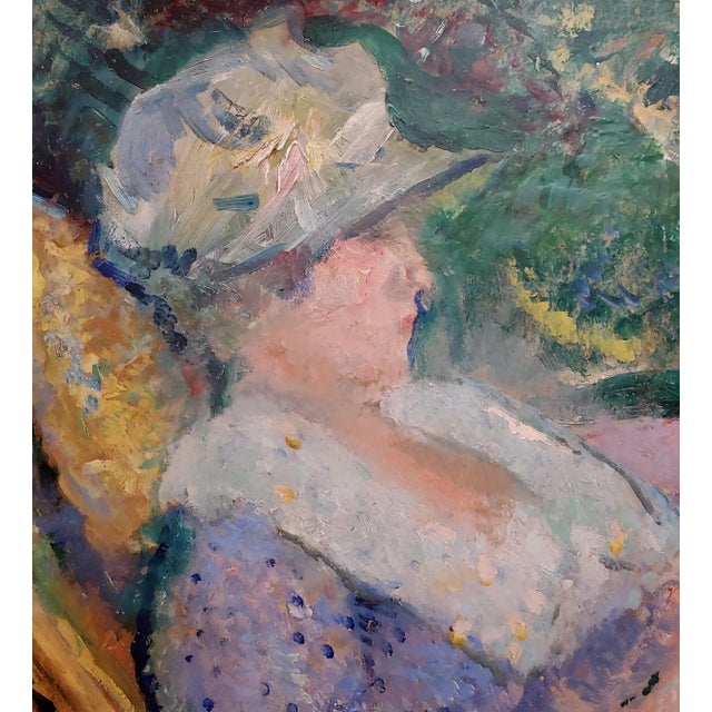 Louis Ritman -Woman Reading a Book in the Garden -1917 Oil Painting ...