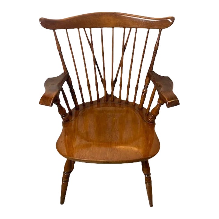 1970s Vintage Sprague and Carlton Wooden Windsor Master Chair | Chairish