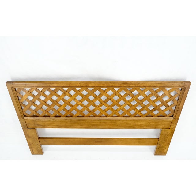 Henredon Lattice Queen or Full Size Headboard Bed | Chairish