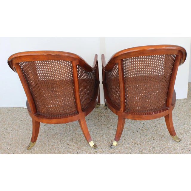 1980s Baker Spoon-Back Lounge Chairs English Regency Style - a Pair ...
