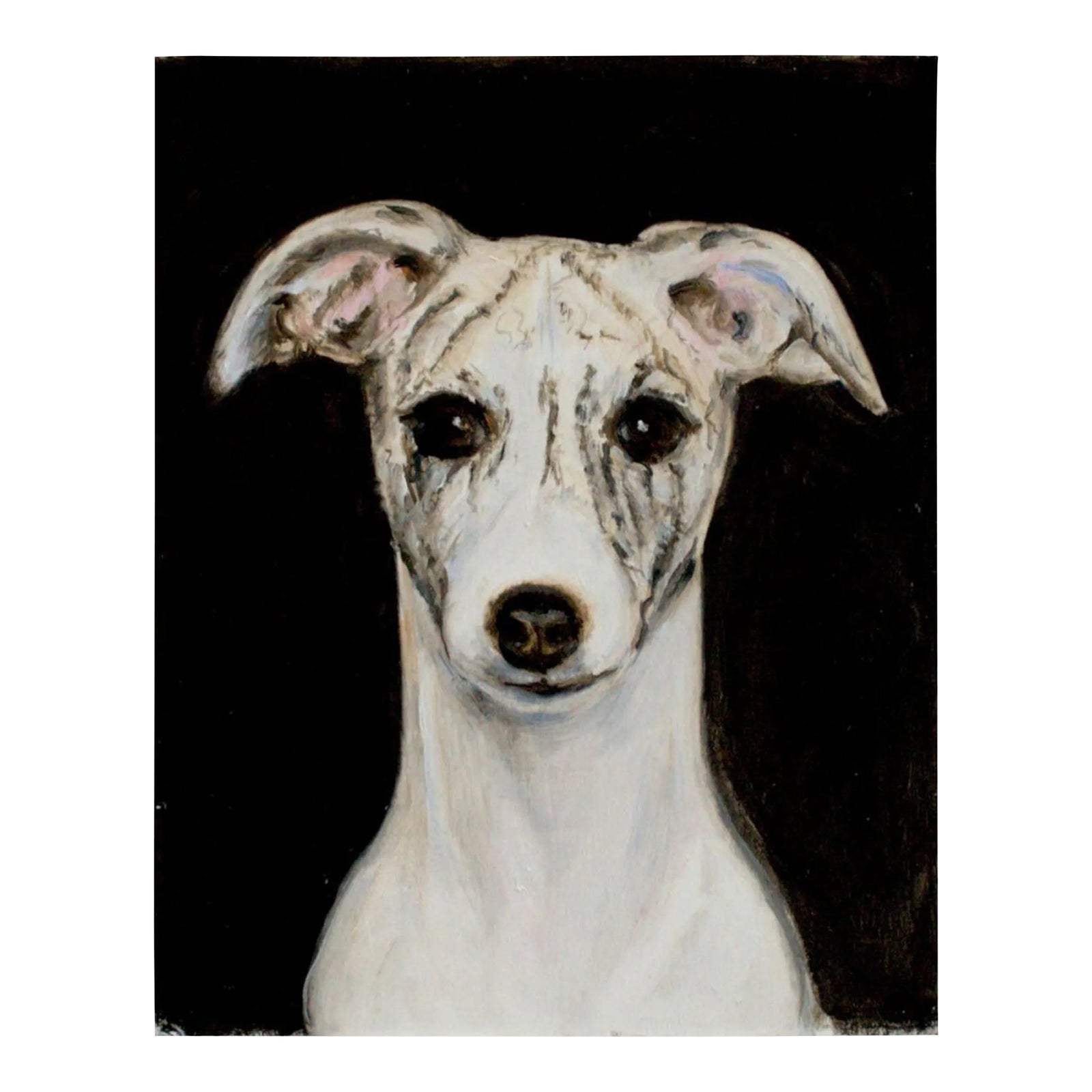 Brindle Whippet Giclée Art Print (5"x6") by Susannah Carson | Chairish