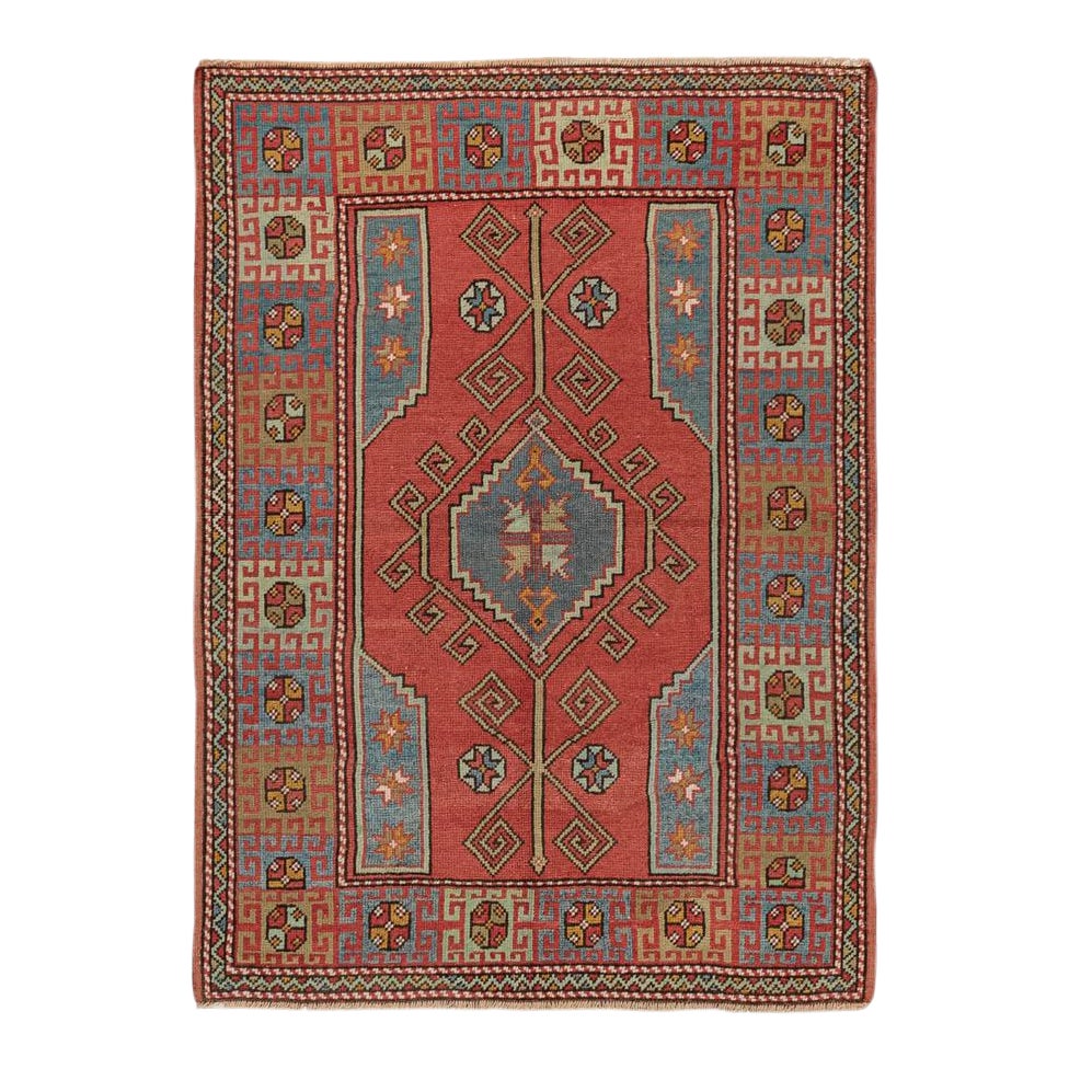 Vintage Red Turkish Area Rug 4'x6' | Chairish