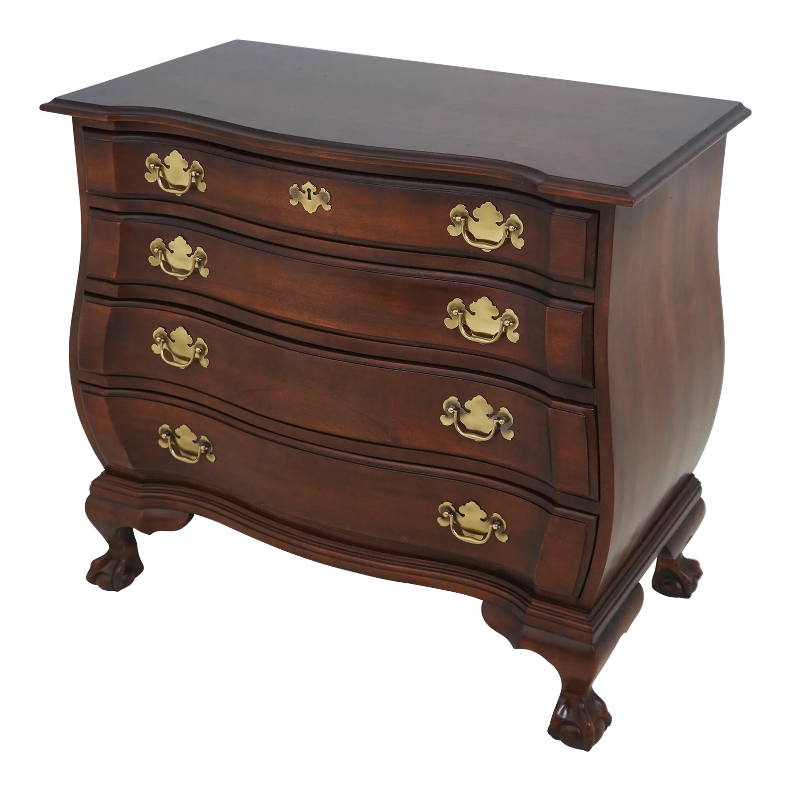 Wellington Hall Chippendale Clawfoot Bachelor Chest | Chairish