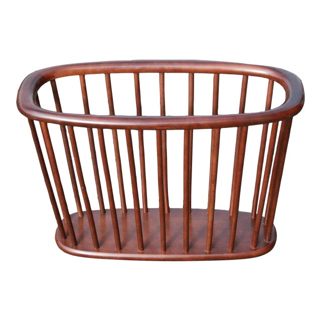 Arthur Umanoff 1960s Walnut Magazine Rack | Chairish