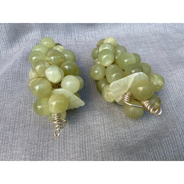 Vintage Green Marble Grape Clumps- a Pair | Chairish