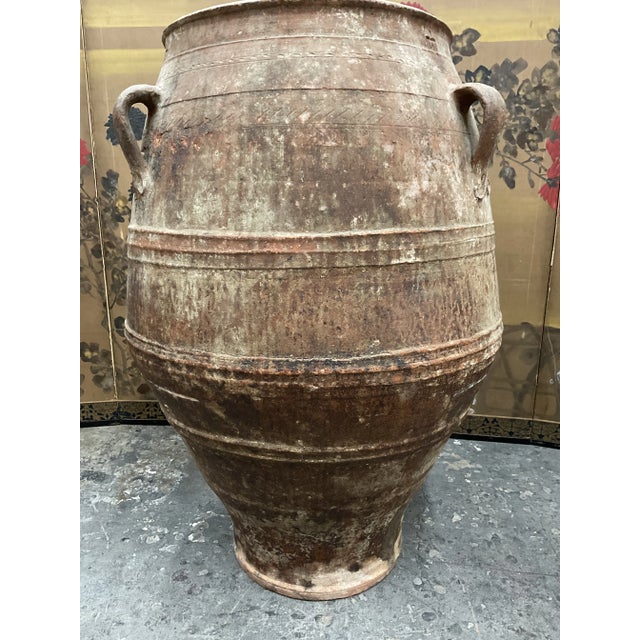 Large Antique Mediterranean Pithari Vessel | Chairish