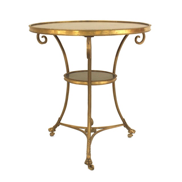 French Charles X Bronze Scroll Table | Chairish