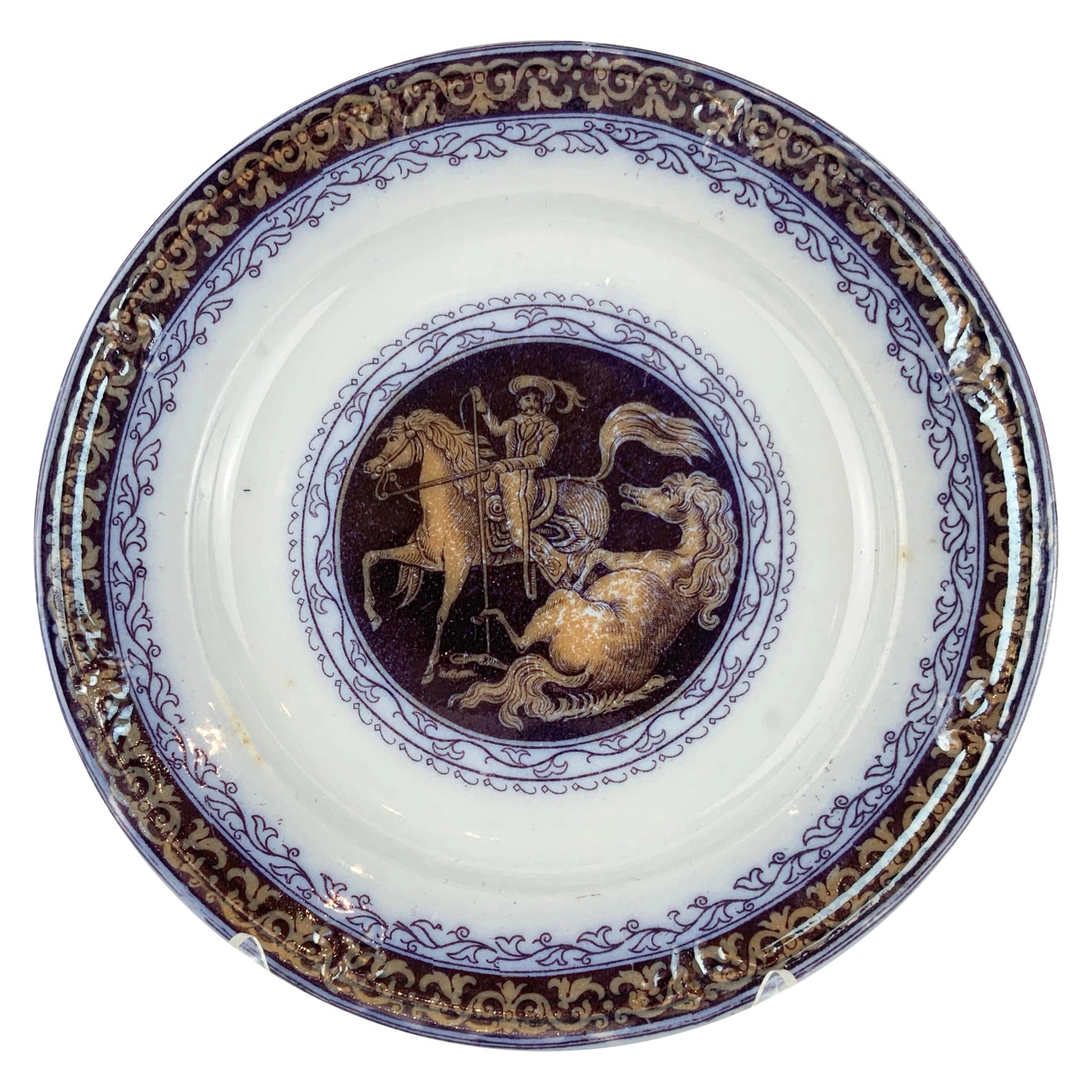 Antique Forster & Elsmore Vaquero Plate - Circa 1850 | Chairish