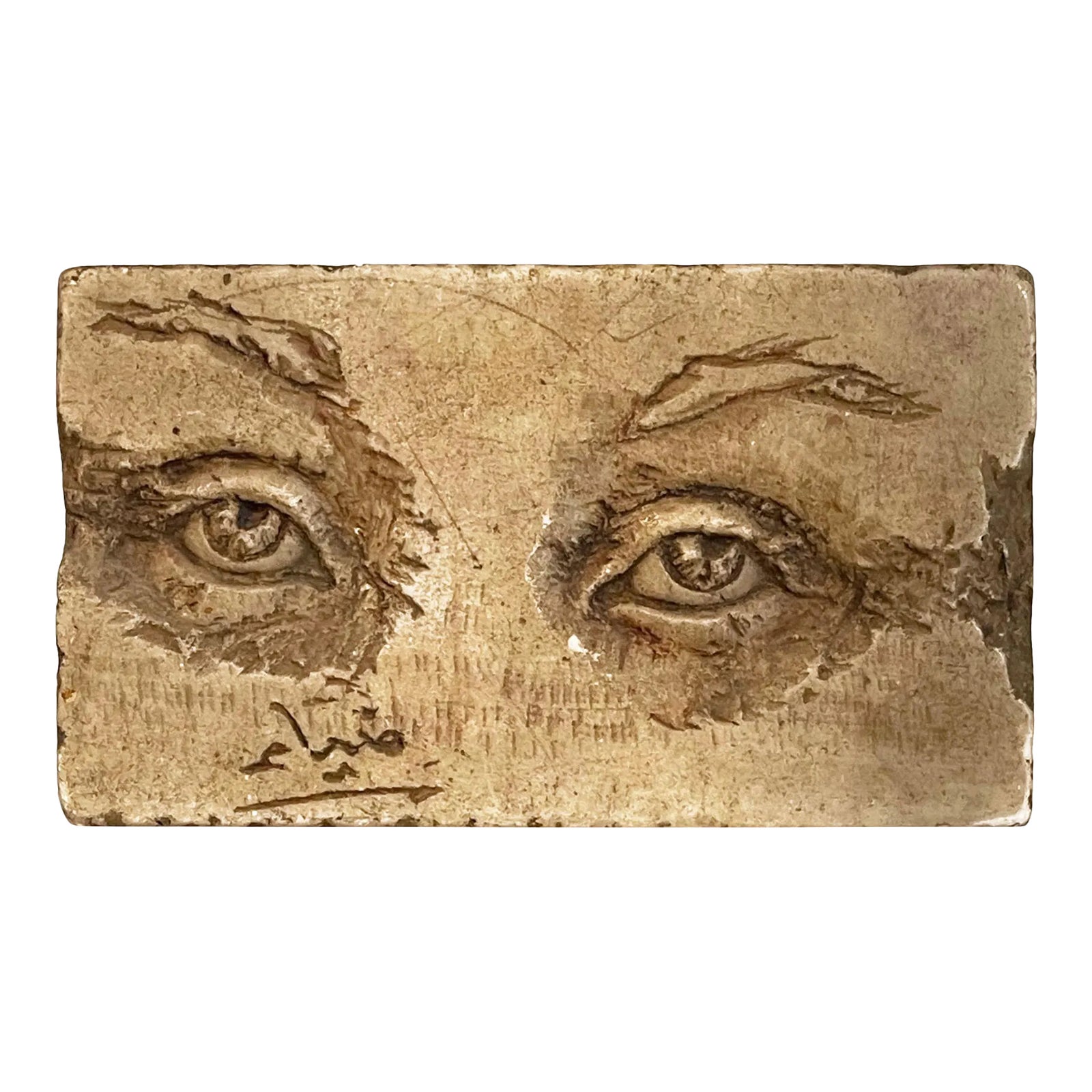 Artist-Signed Lover's Eyes Sculpture | Chairish