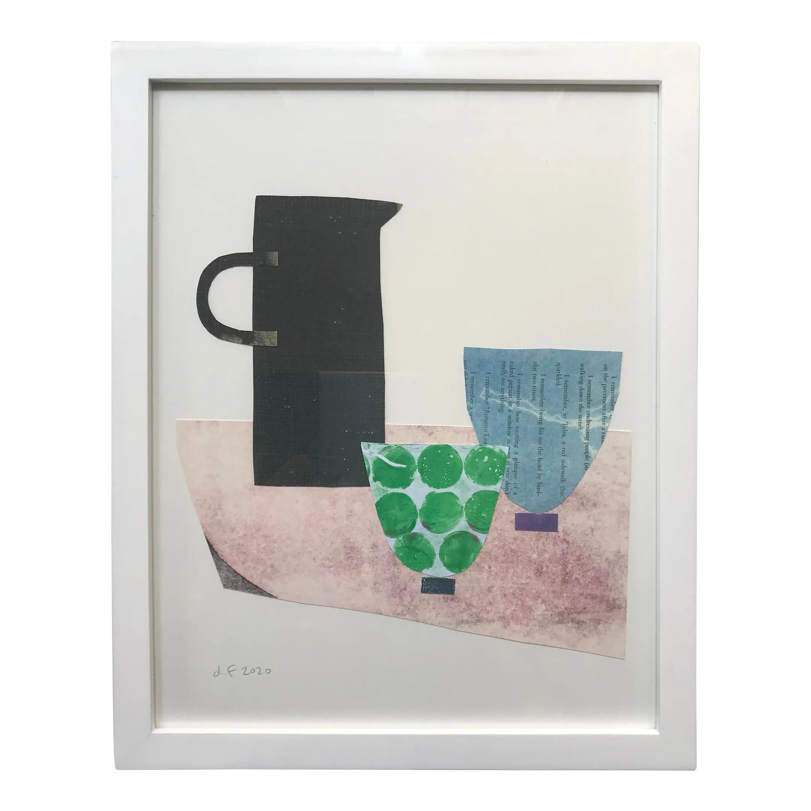 Original Hand Cut Collage ~ Still Life With Kitchen Pottery | Chairish