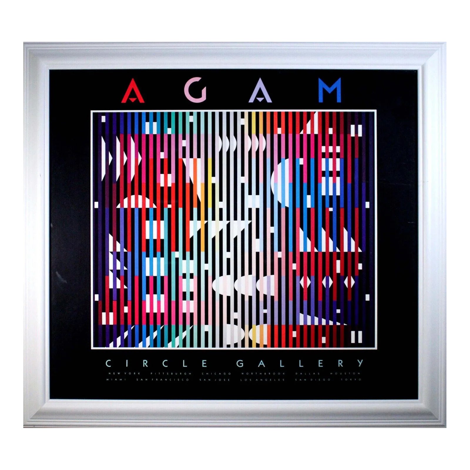Yaacov Agam Sparkling Night Rainbow Circle Gallery Modern Poster 1985 ...