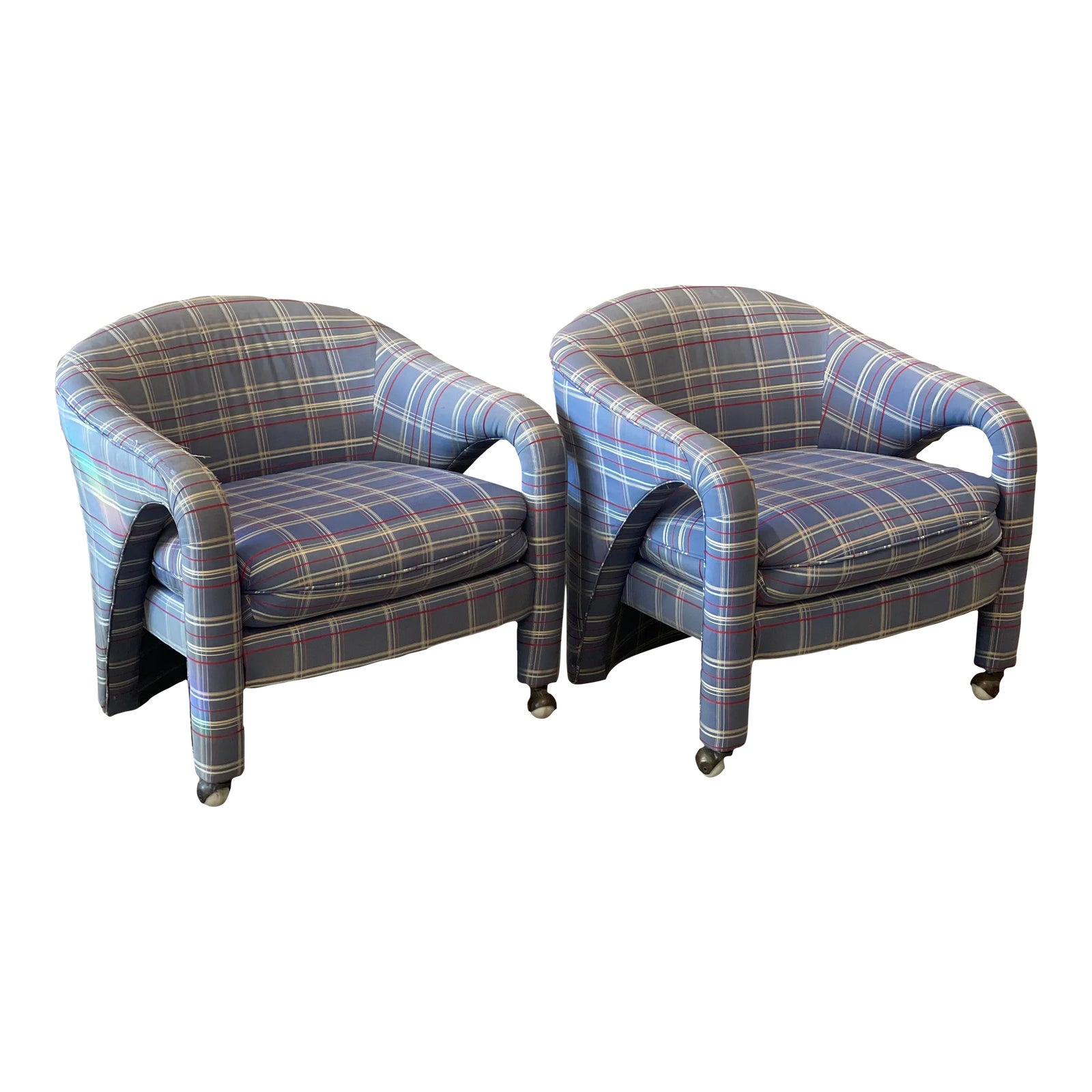 1980s Postmodern Sculptural Arc Chairs - a Pair | Chairish