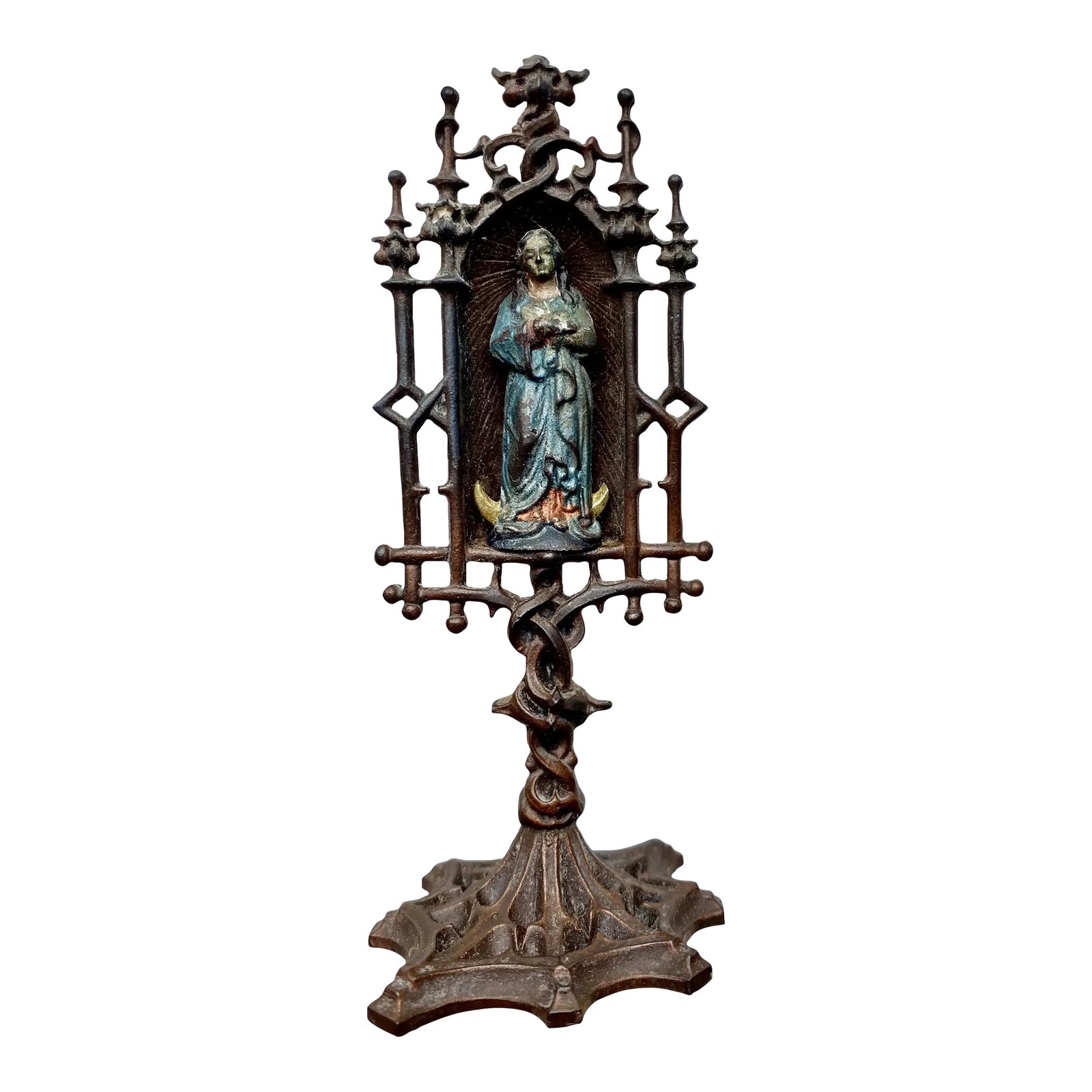 Josef Glanz, 19th Century Austrian Original Cast Iron Virgin Mary ...