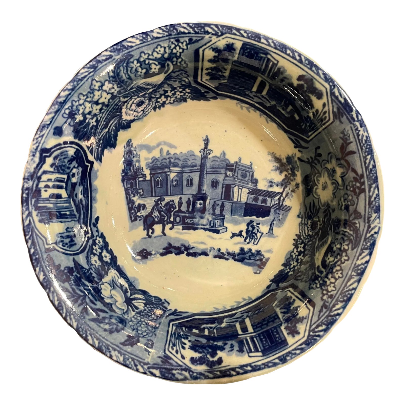 Vintage Victoria Ironstone Large Decorative Bowl With Celadon Glaze ...