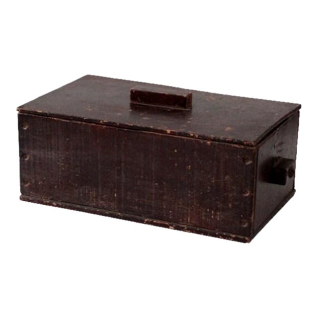 1930s Vintage Wooden Lidded Box | Chairish