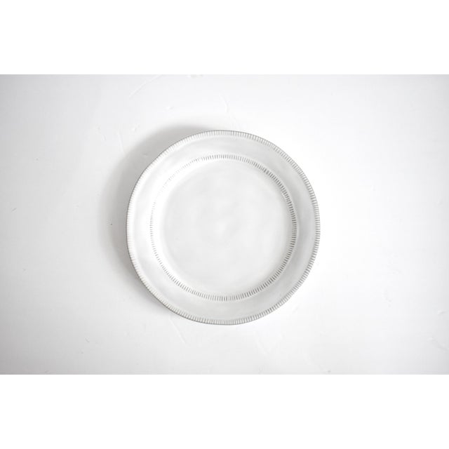Laurie Gates Whitewashed Ceramic Small Plates | Chairish