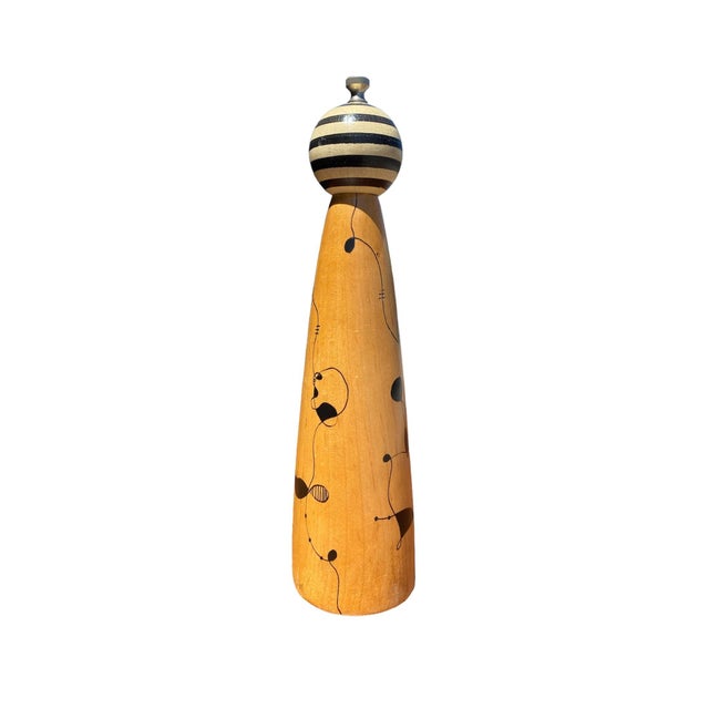 Mid-Century Modern Artist Hand Painted Pepper Mill William Bounds for ...