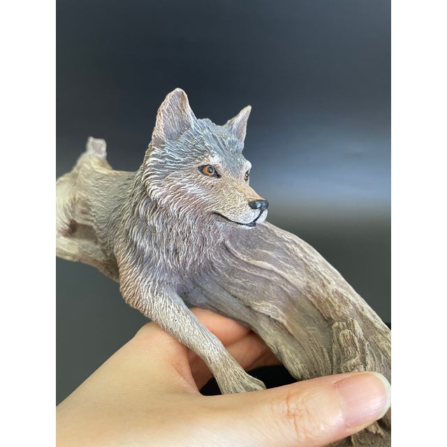 Rick Cain Limited Edition Sculpture "Leaping Wolf" | Chairish