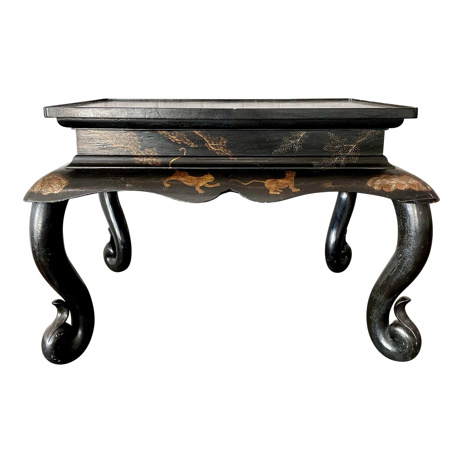 Rose Tarlow Wan Li Chinoiserie Lacquered Coromandel Table | Chairish