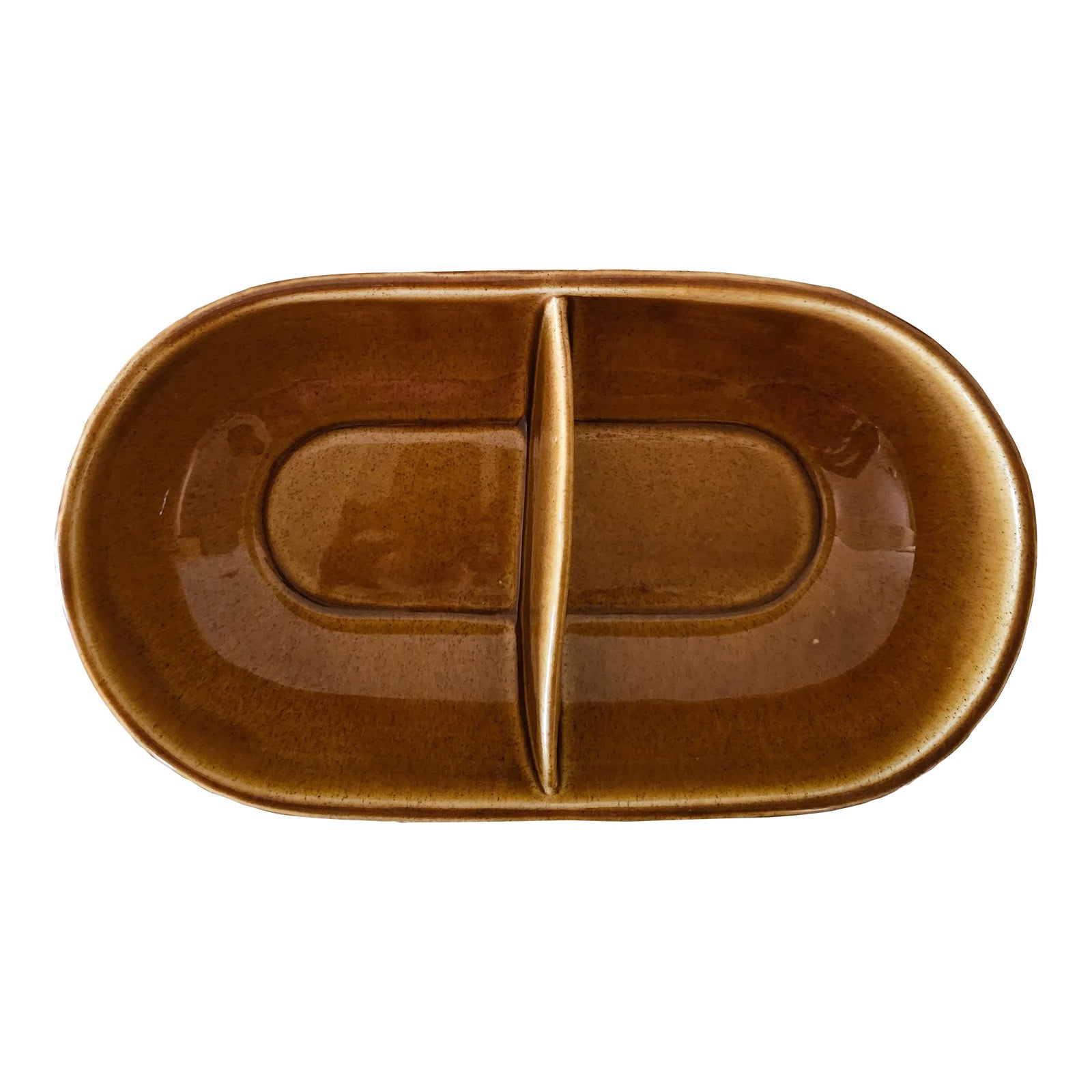 Vintage McCoy Oval Ceramic Dish #7038 | Chairish