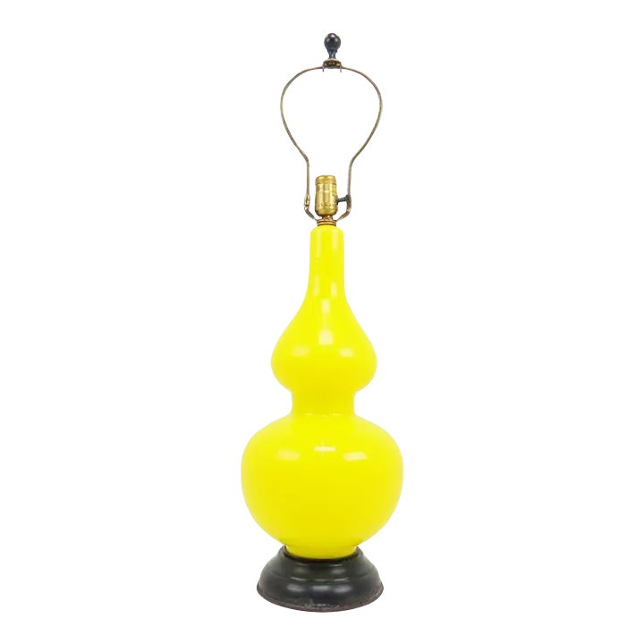 1950's Cenedese Murano Yellow Glass Table Lamp by the Marbro Lamp Co ...