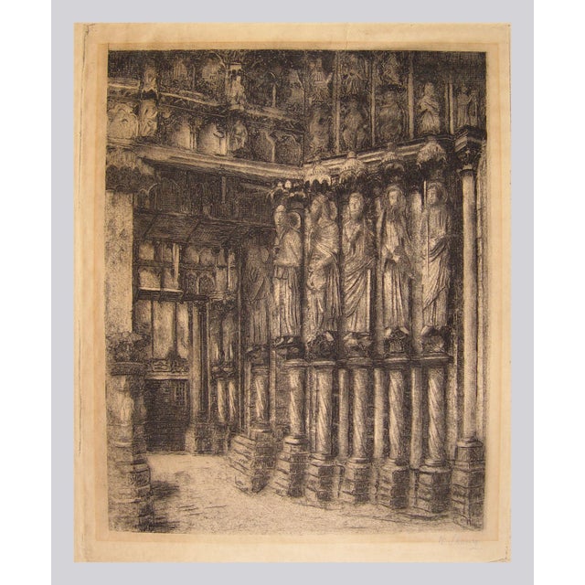 Architectural Interior by W. Strang, Etching | Chairish