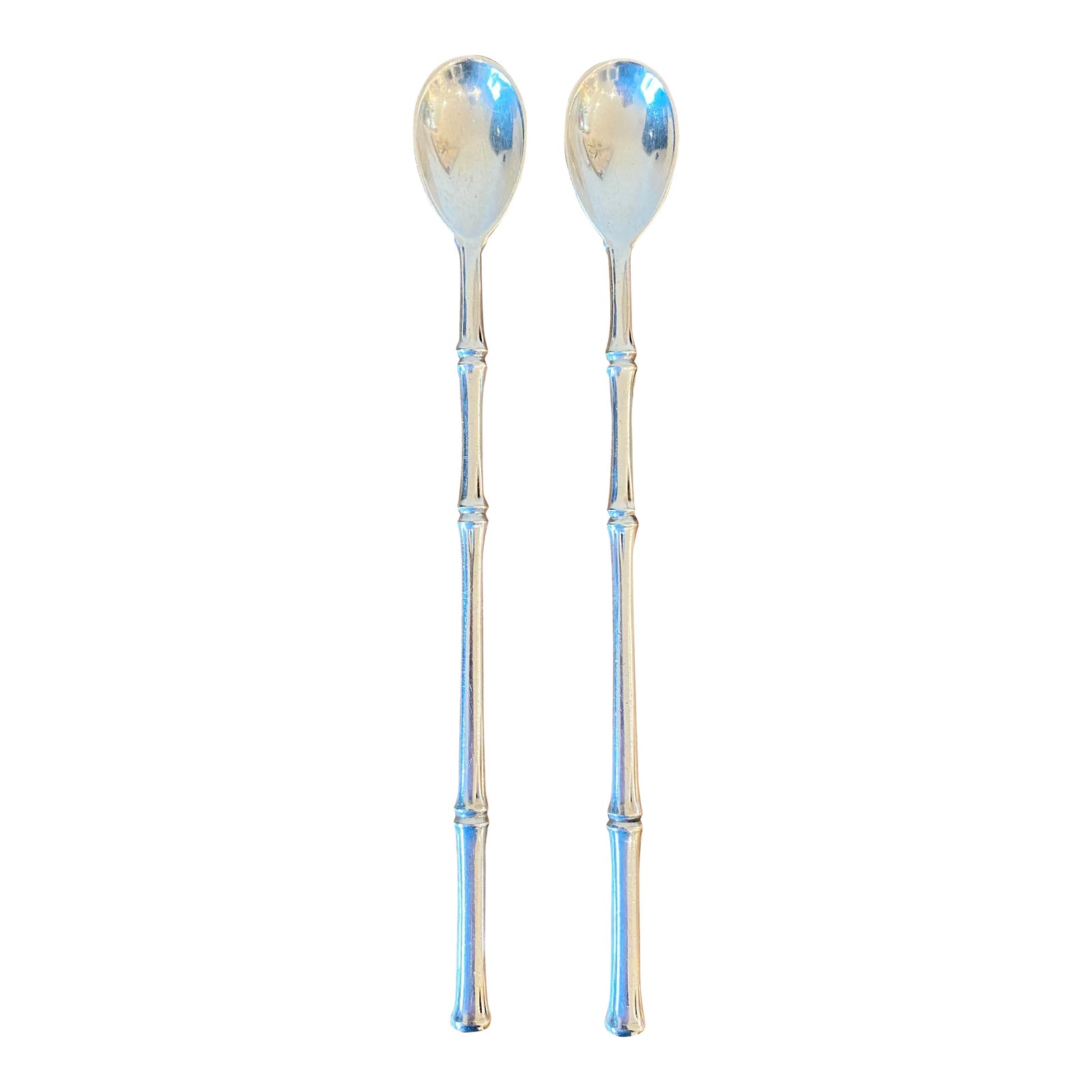 Vintage Tiffany & Co. Bamboo Sterling Silver Iced Tea Spoons- Set of 2 ...