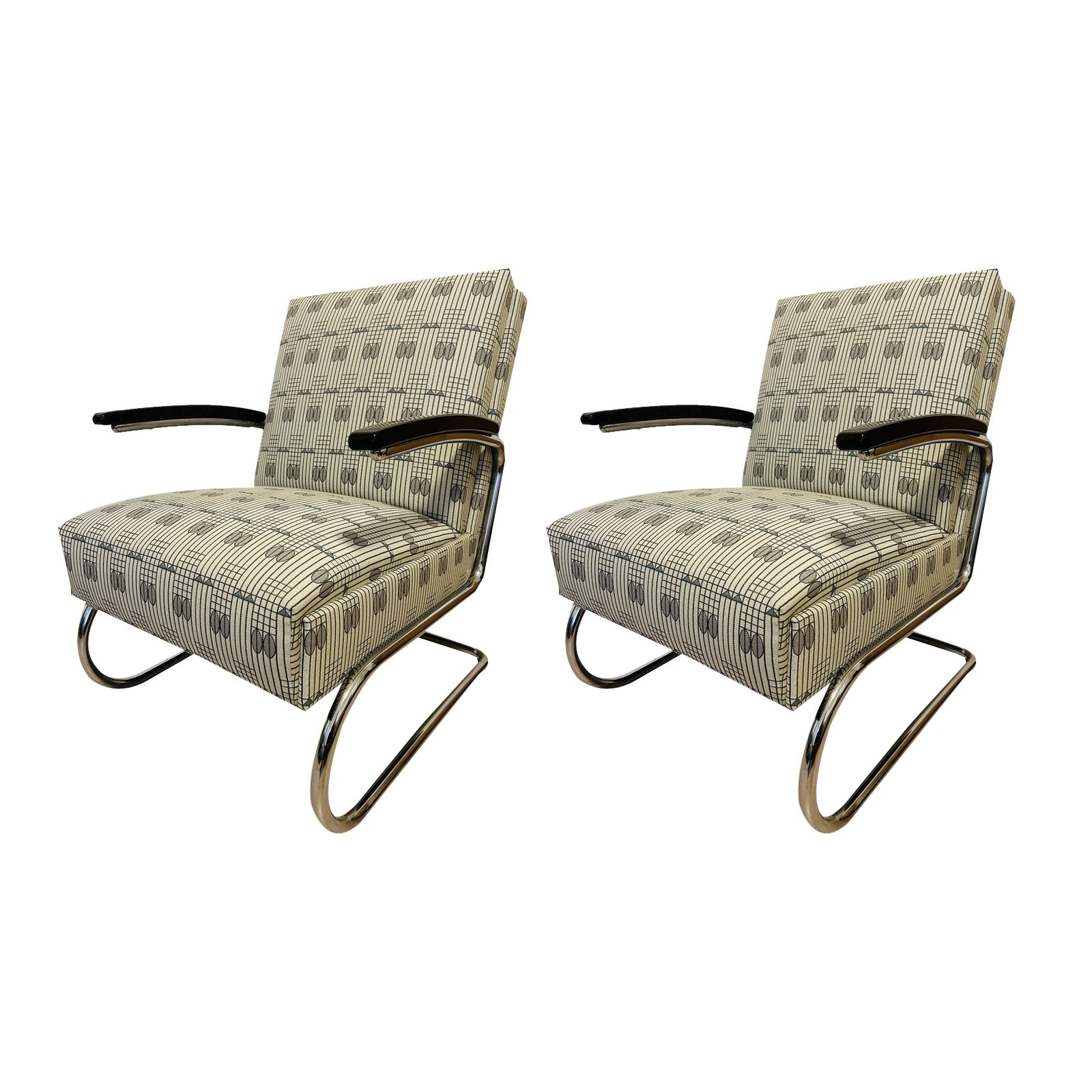 Set of FN 24 Cantilever Armchairs by Willem Hendrik Gispen for Mucke ...