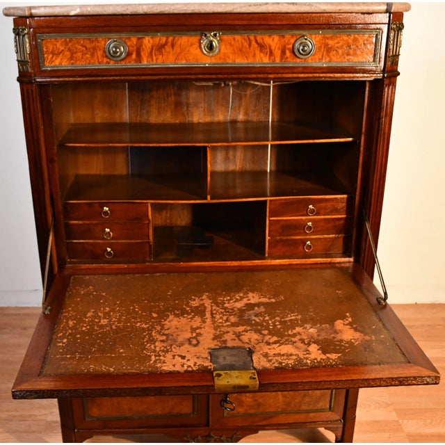 1840s Antique Louis Philippe French Louis XV Burl Walnut & Marble ...