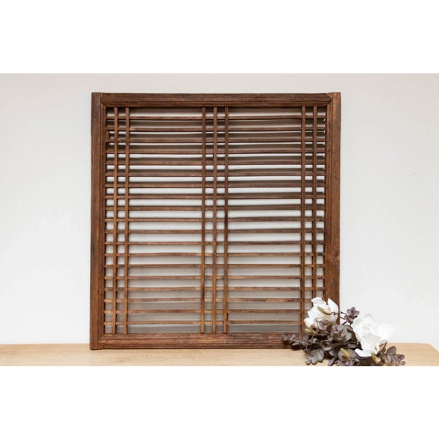 Kelani Aged Asian Lattice Window Panel | Chairish