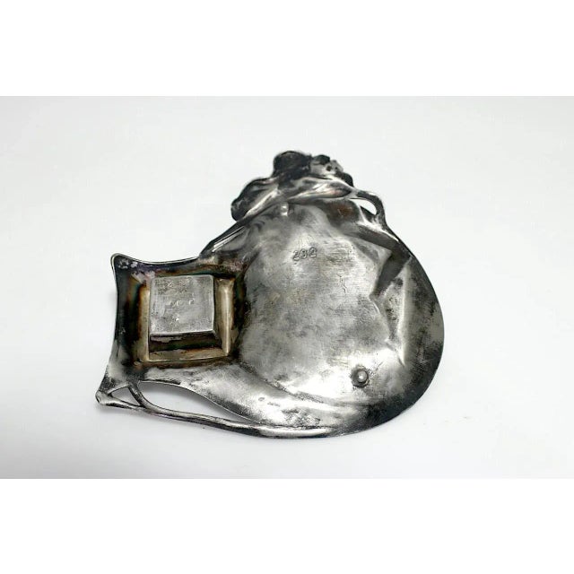 Antique Art Nouveau Lady in Repose Inkwell, Wurttembergische ...