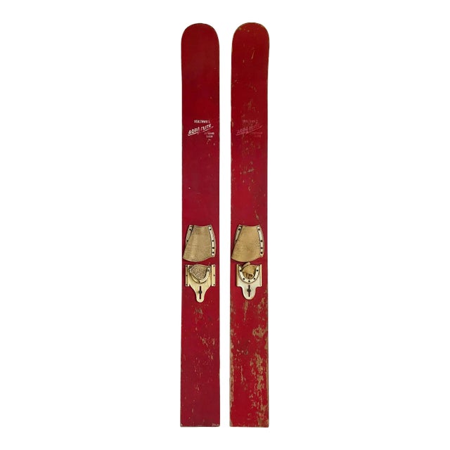 Vintage Wood Water Skis- Set of 2 | Chairish