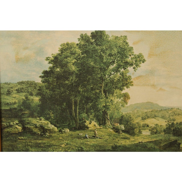 Vintage 'The Wood Chopper' Lithograph Canvas Print, After George Inness ...