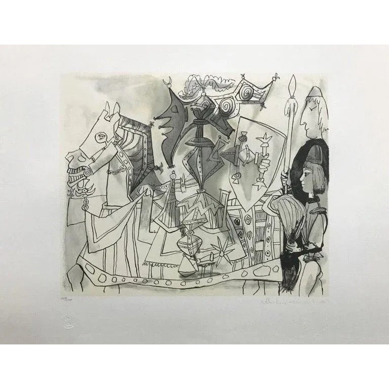 1980s "Jeux De Pages" Pablo Picasso Estate Collection Lithograph | Chairish