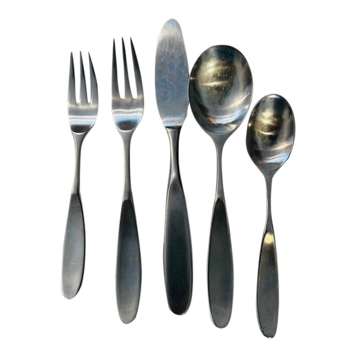 1960s Don Wallace Lauffer Magnum Silverware Danish Modern Serves Sv9 ...