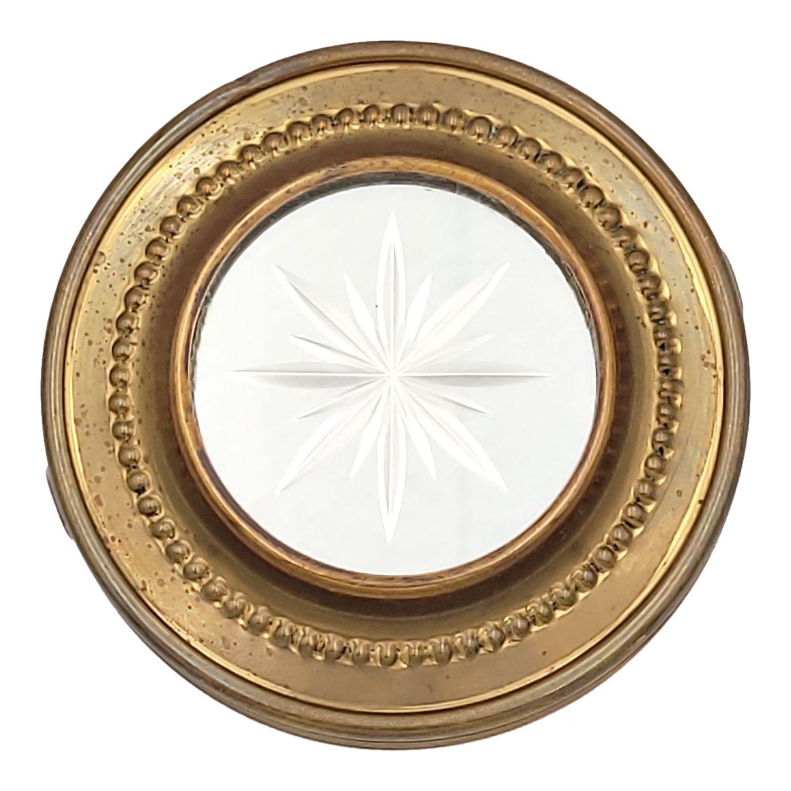 Small Brass Framed Mirror, England Circa 1870 | Chairish